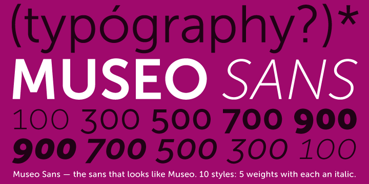 Museo Sans font | Font Ocean